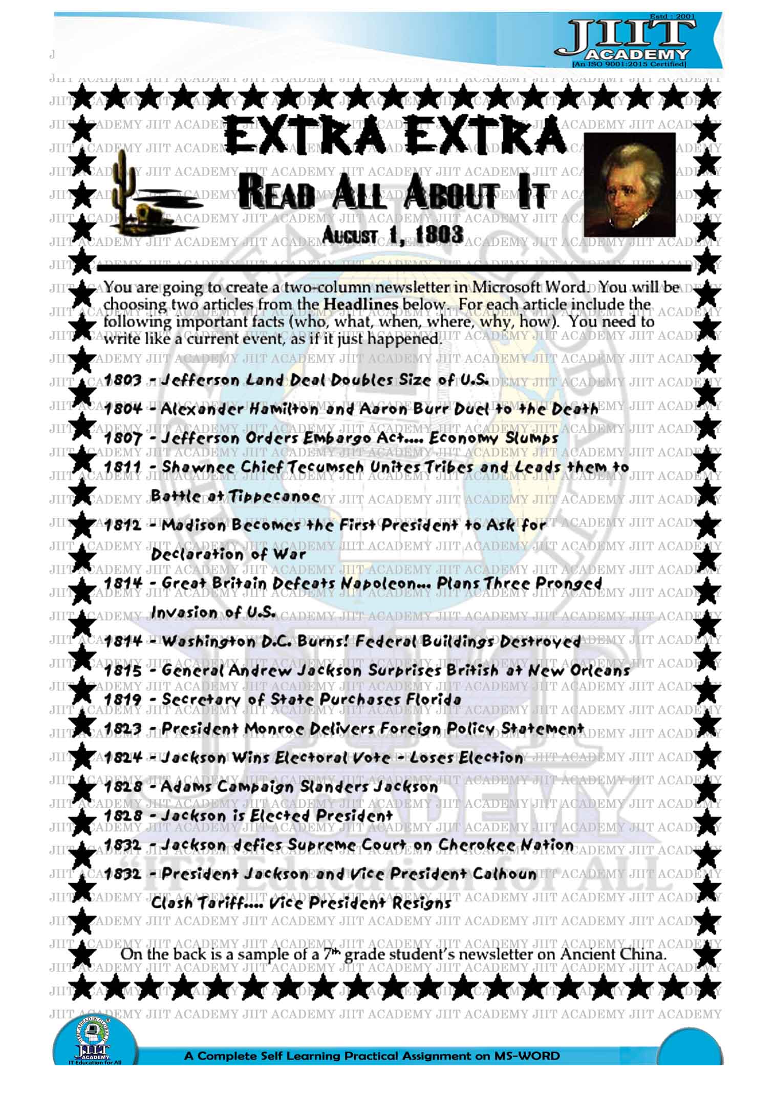 Complete Practical Exercise on Ms-Word - Self Study