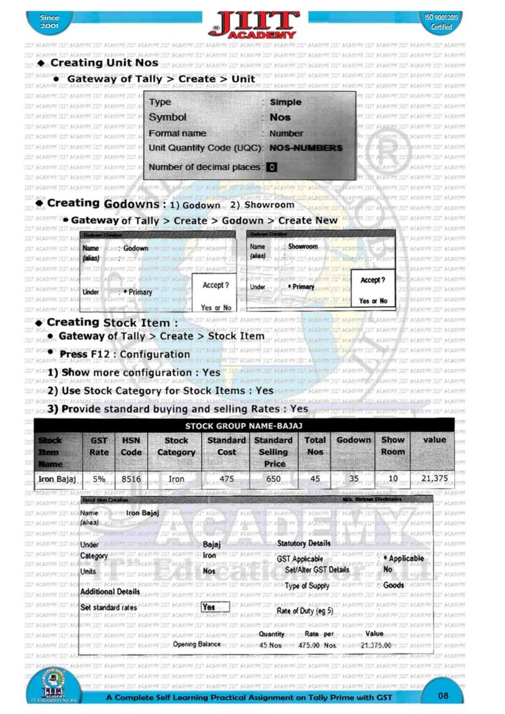 Complete Practical on Advanced Tally Prime - Self Study